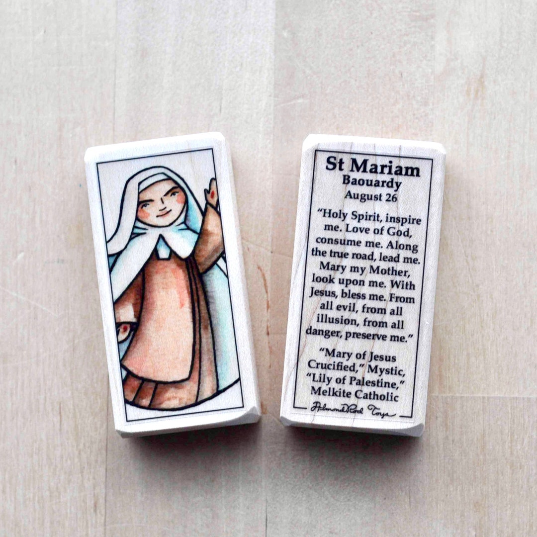 St Mariam Baouardy Patron Saint Block With Gift Bag // Mystic, Melkite ...
