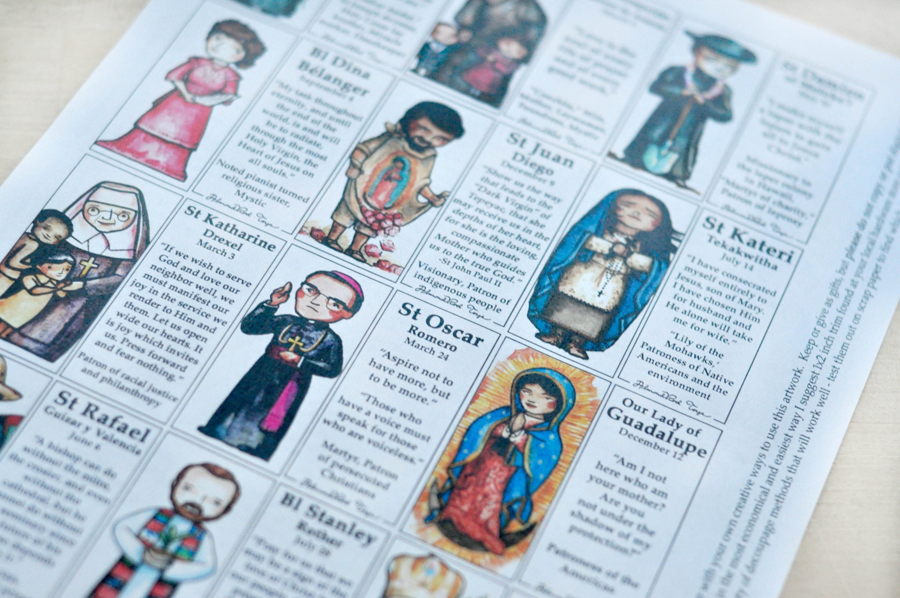 Complete Saint Collection Craft Sheets // 24 Pages - 12 Different ...