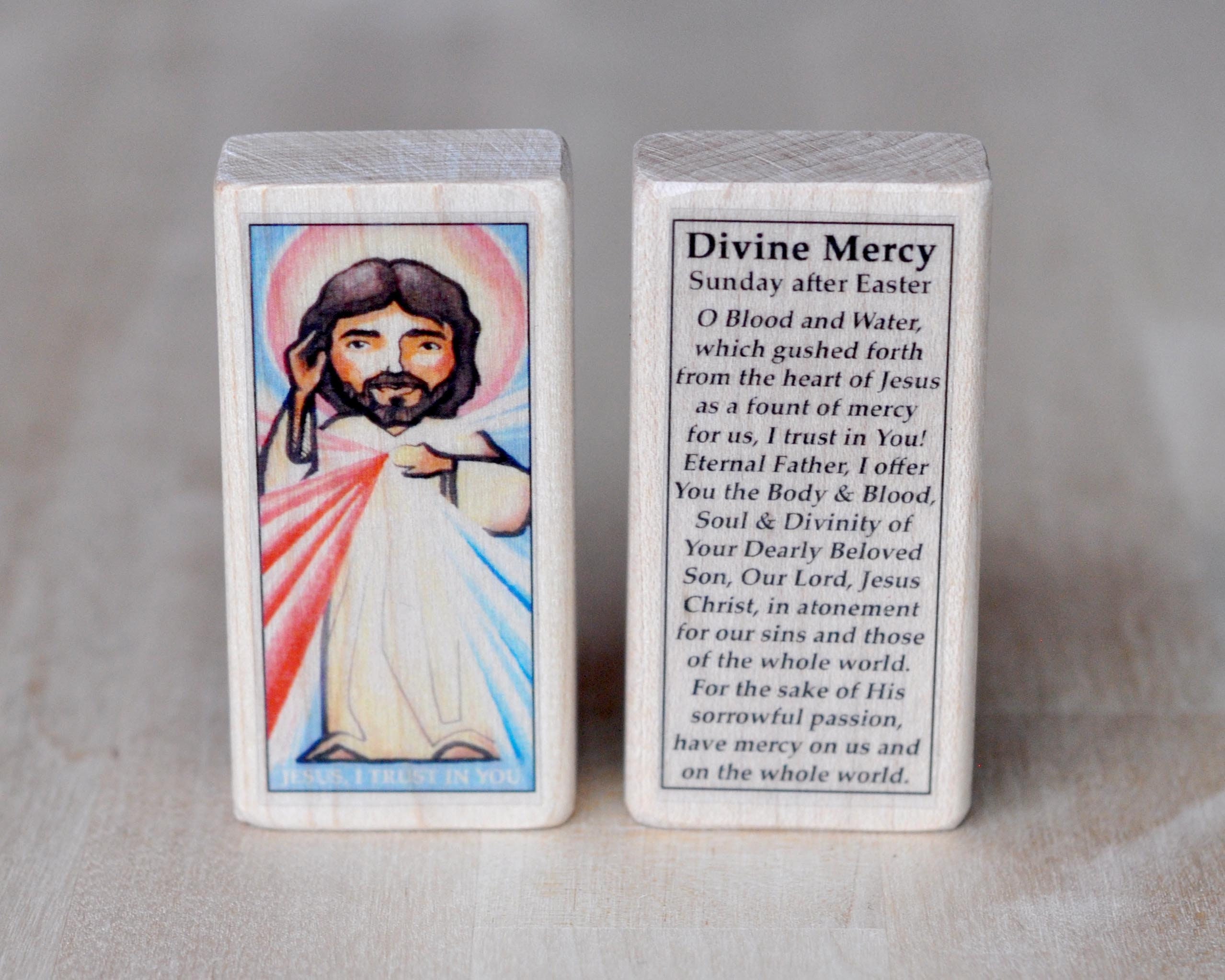 Jesus, Divine Mercy Patron Saint Block With Gift Bag // Vision of St ...