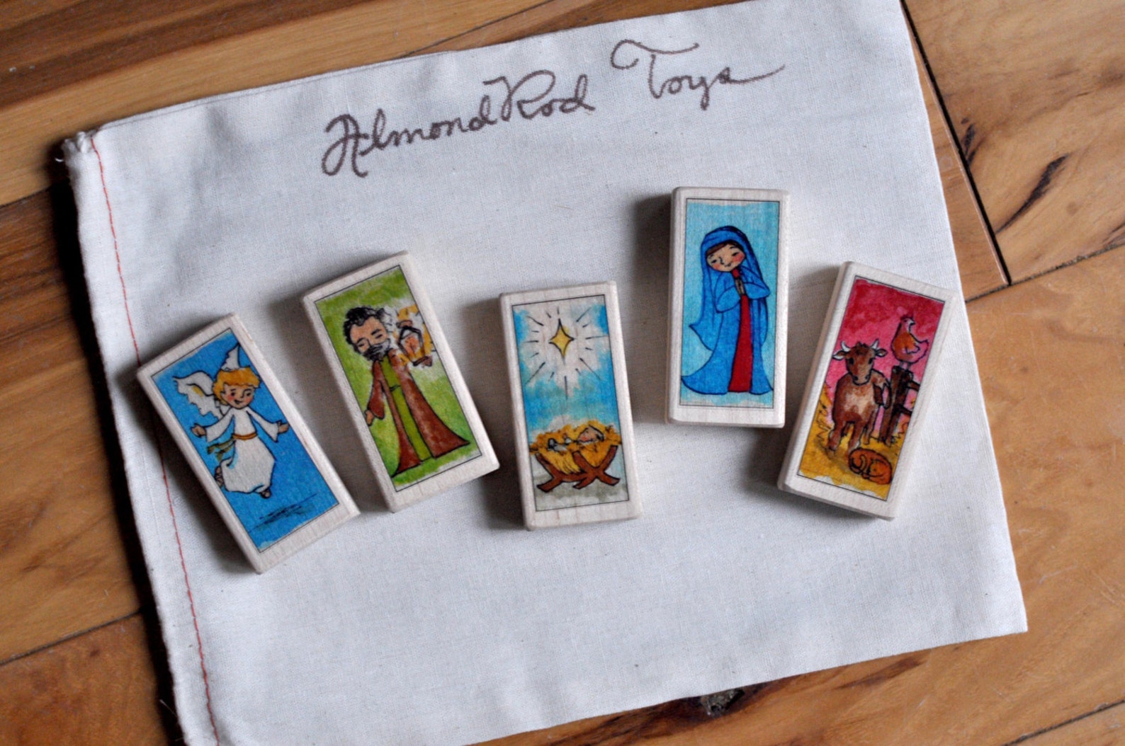 Childrens Nativity Blocks Starter Set 5 Piece Wooden | Etsy