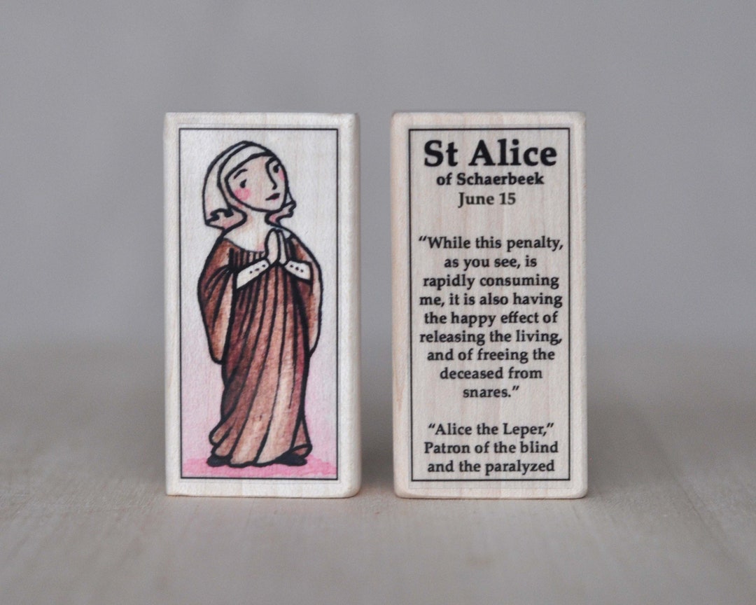 St Alice Patron Saint Block With Gift Bag // Patron of the Blind or ...