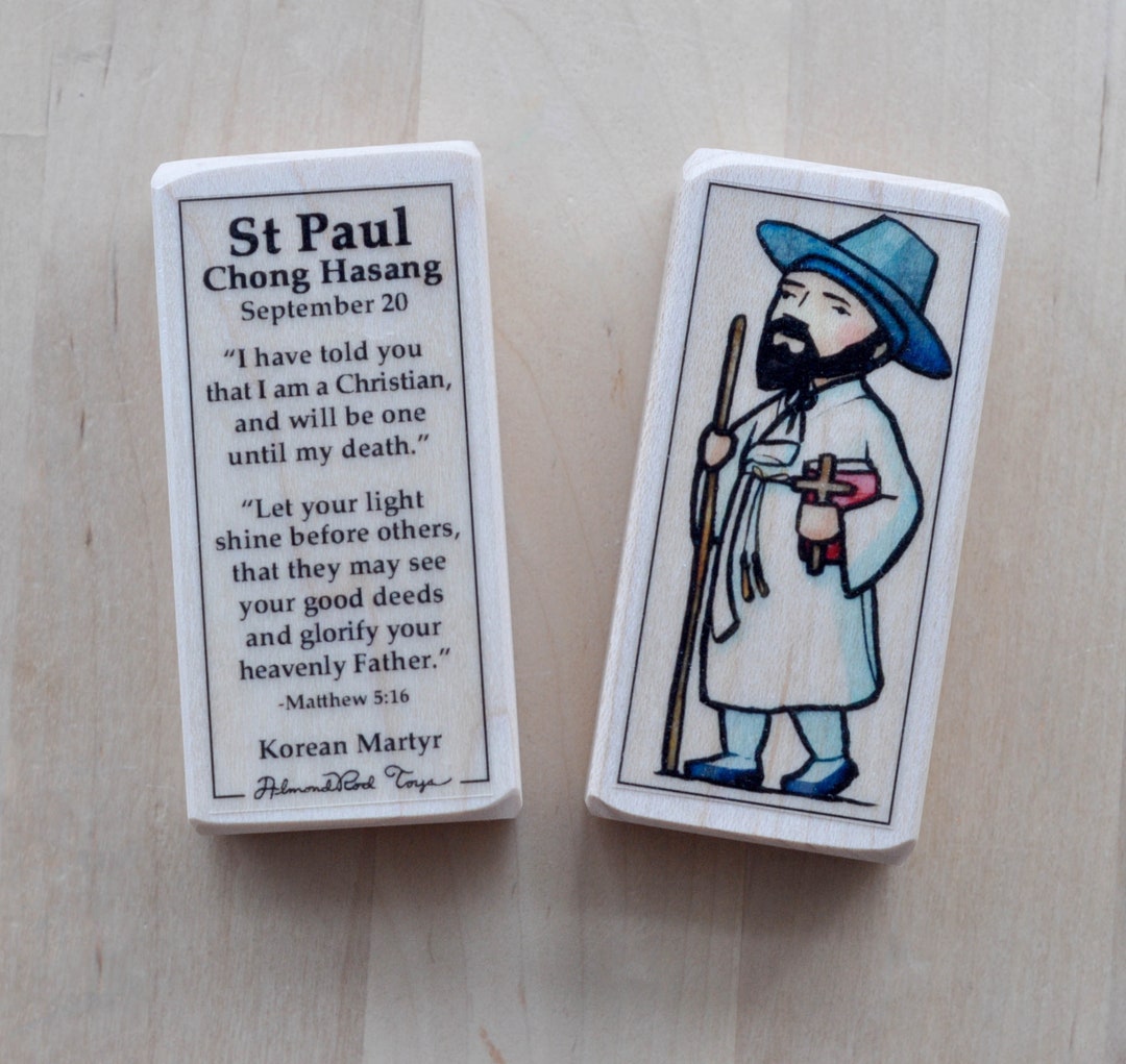 St Paul Chong Hasang Patron Saint Block With Gift Bag // Korean Martyr ...