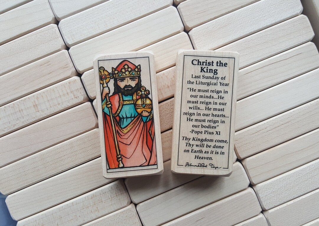 Jesus Christ the King Patron Saint Block With Gift Bag // - Etsy