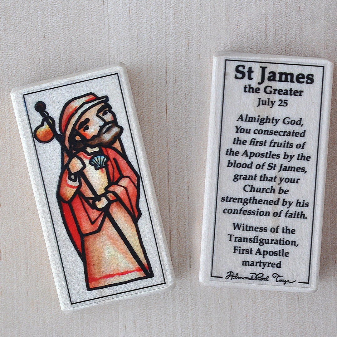 St James the Greater Patron Saint Block With Gift Bag // Disciple ...