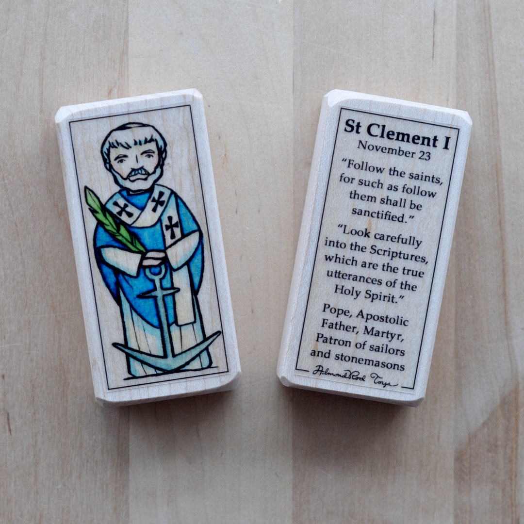 St Clement Patron Saint Block With Gift Bag // Patron of Sailors and ...