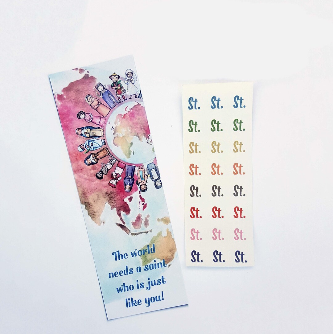 Saints Around the World Bookmark and Canonization Stickers - Etsy