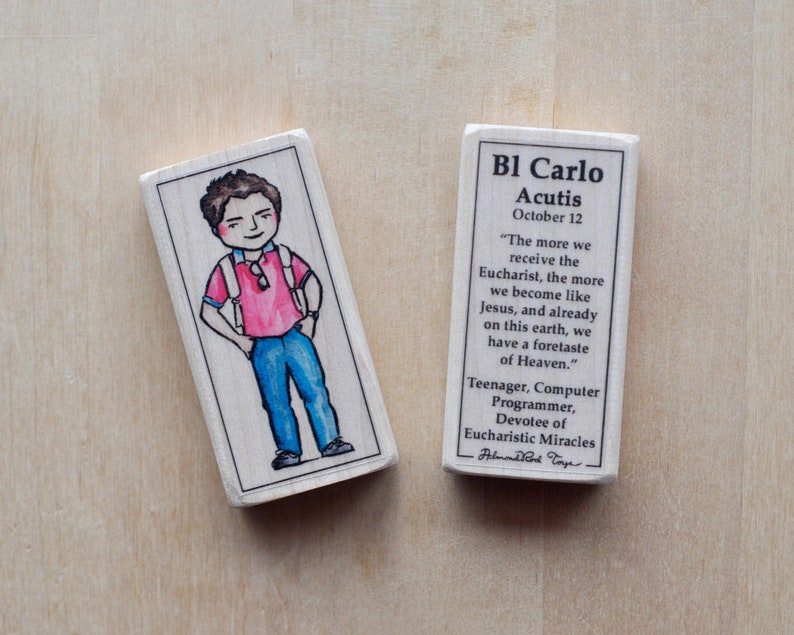 St Carlo Acutis Patron Saint Block With Gift Bag // Computer ...