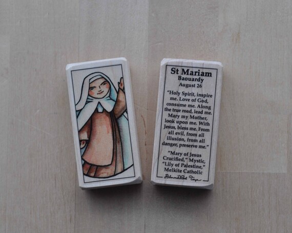 St Mariam Baouardy Patron Saint Block With Gift Bag // Mystic - Etsy