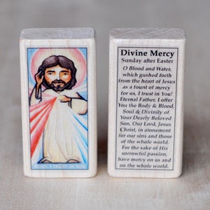 Divine Mercy and St Faustina Saint Blocks // Catholic Toys by Almondrod ...