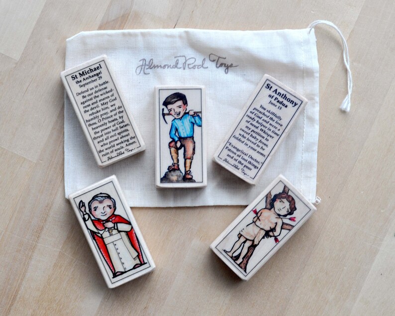 Boys' Favorites 5 Saint Blocks - Catholic Saints John Paul II ...