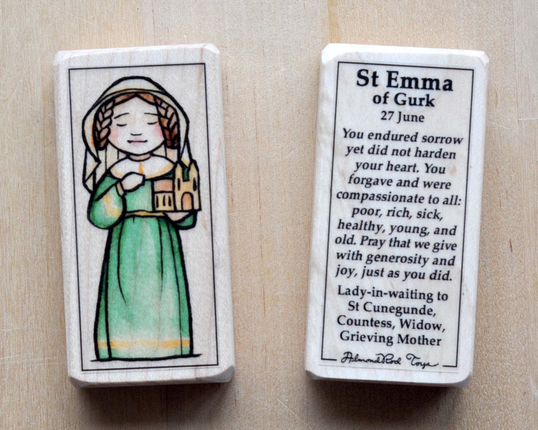 St Emma of Gurk Patron Saint Block With Gift Bag // Countess, Widow ...