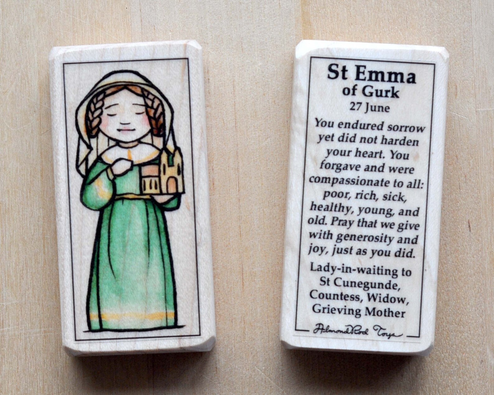 St Emma of Gurk Patron Saint Block With Gift Bag // Countess, Widow ...