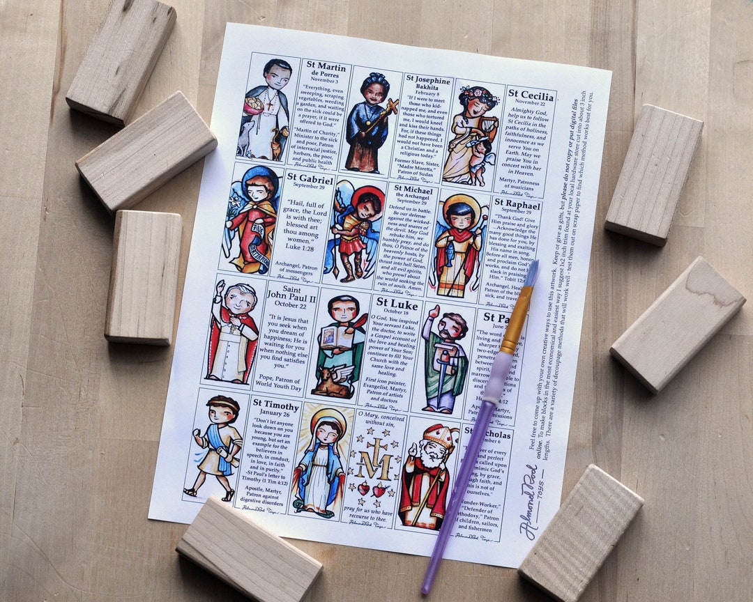 Complete Saint Collection Craft Sheets // 24 Pages - 12 Different ...