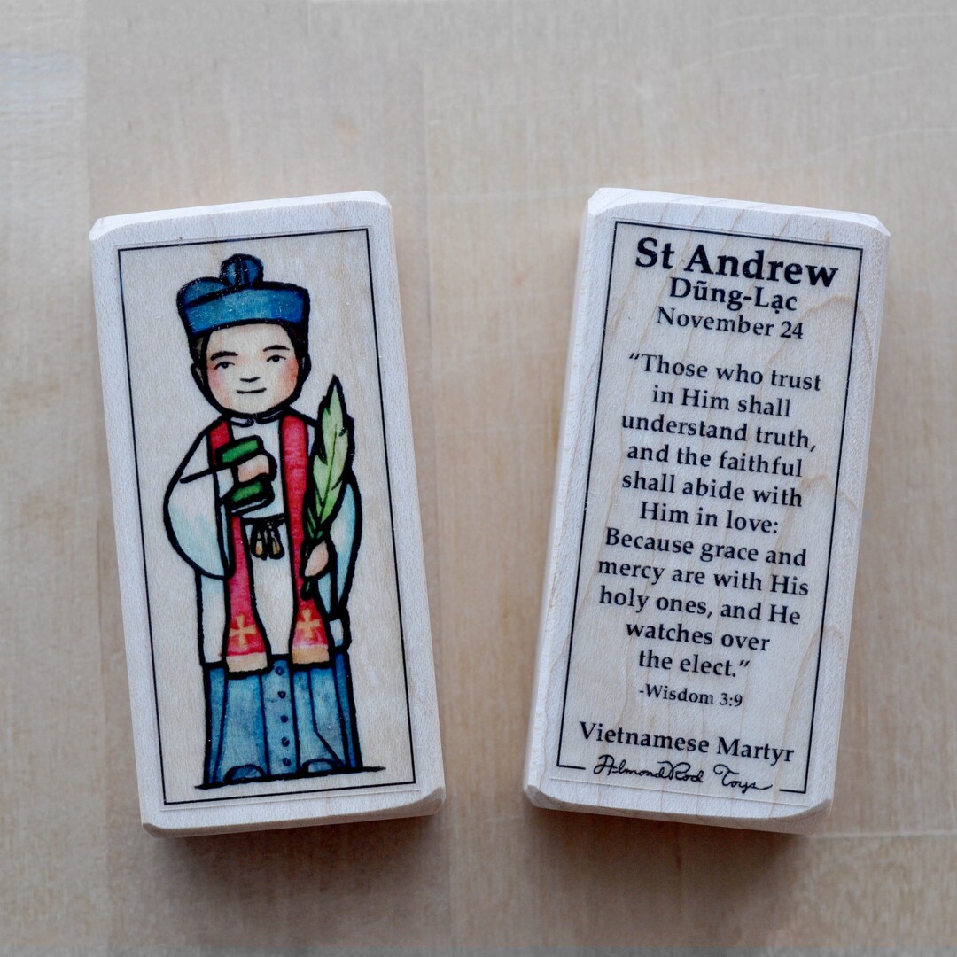 St Andrew Dung Lac Patron Saint Block With Gift Bag // Vietnamese ...