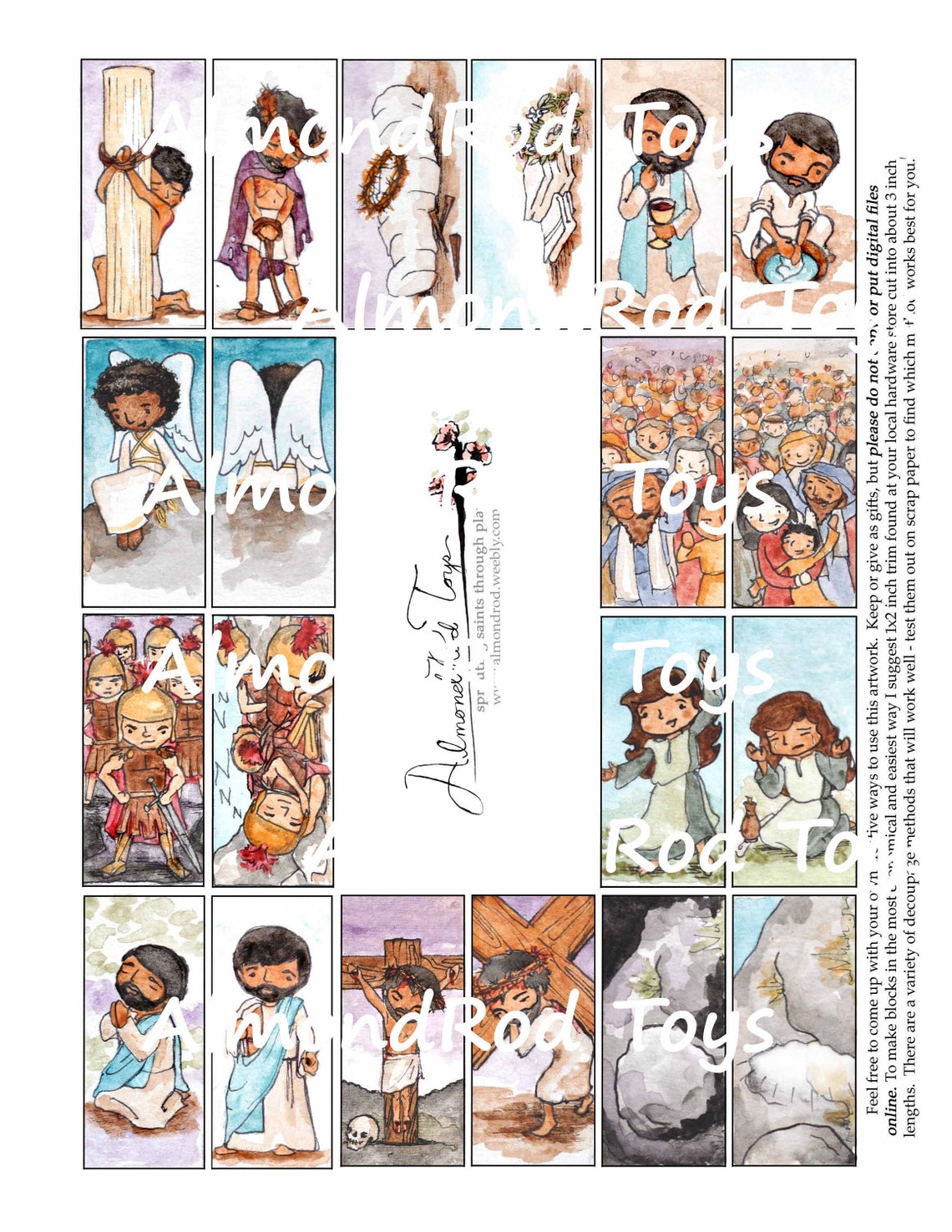 Easter and Lenten Craft Sheets 3 Pages (artwork for 2 Sets of Blocks ...