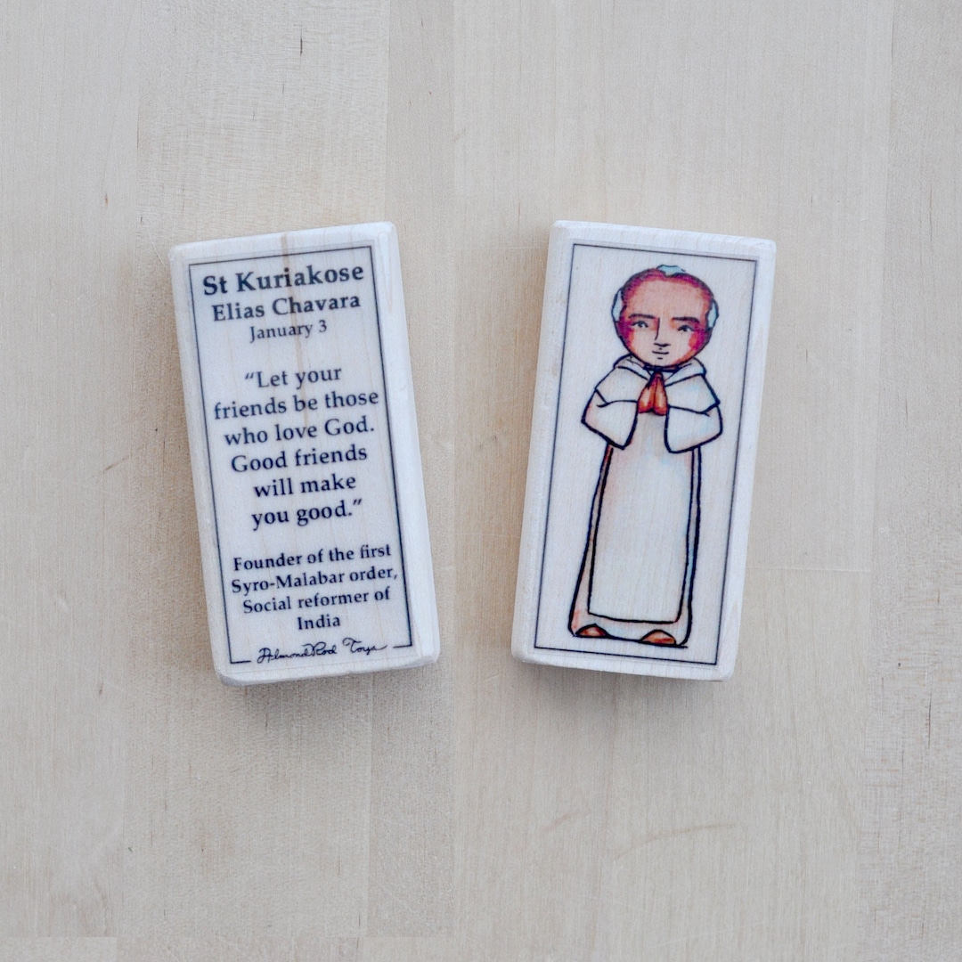St Kuriakose Elias Chavara Patron Saint Block With Gift Bag // Syro-malabar Social Reformer of ...