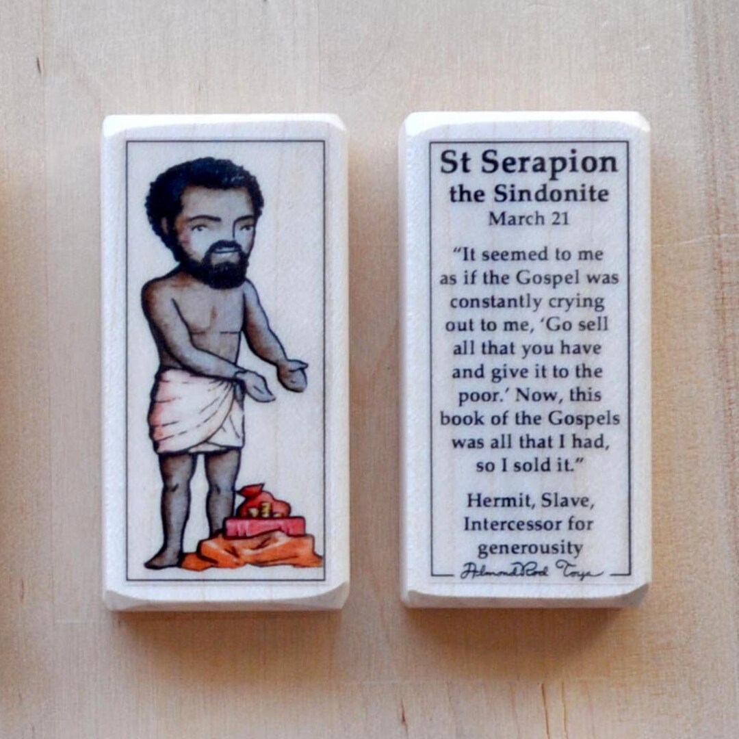 St Serapion the Sindonite Patron Saint Block With Gift Bag // Monk From ...