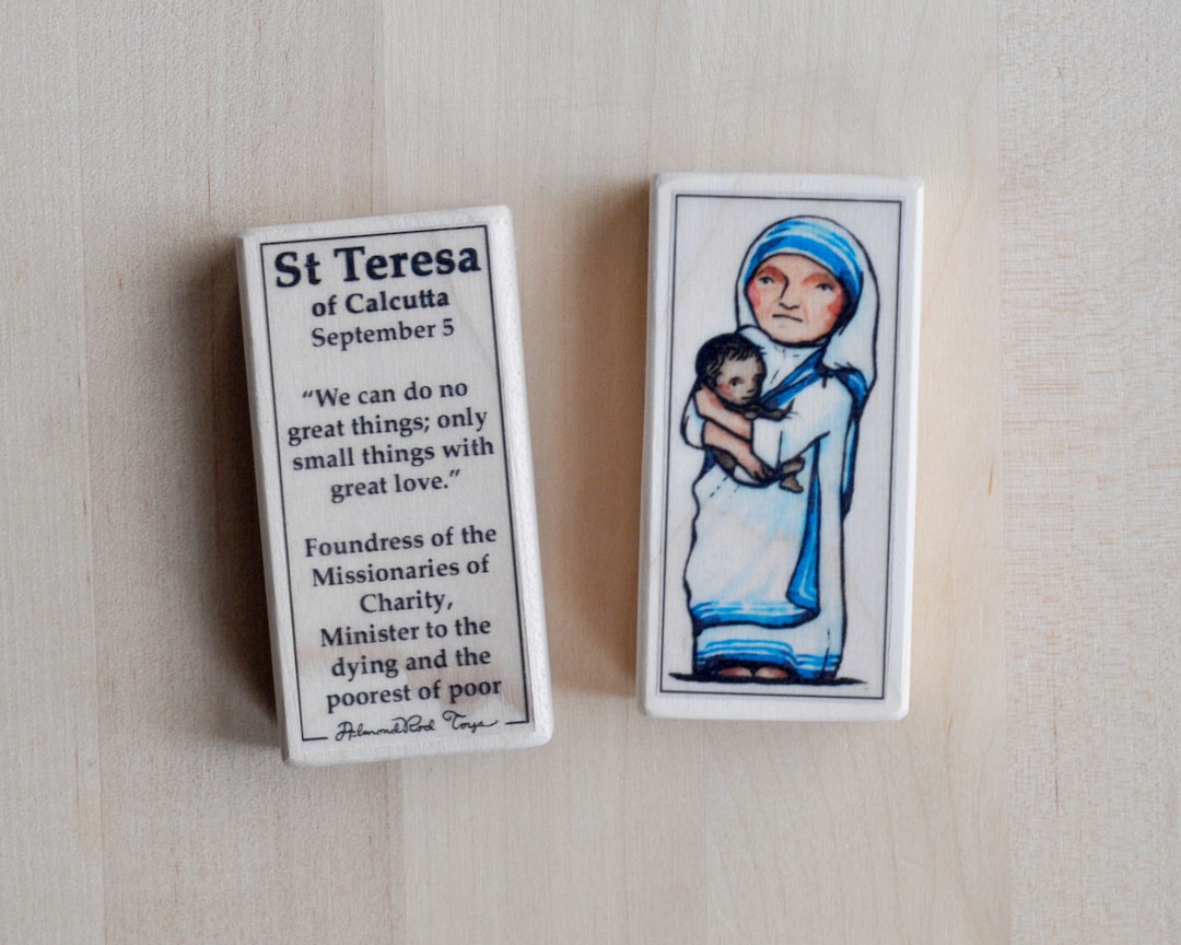 St Teresa of Calcutta Patron Saint Block With Gift Bag // Mother Teresa ...