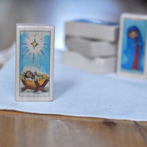 Full Nativity Block Set With Gift Bag // Baby Friendly 14 Piece Wood ...