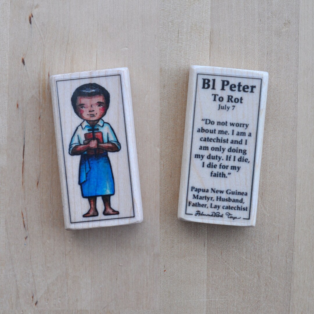 Bl Peter to Rot Patron Saint Block With Gift Bag // Catholic Martyr of ...