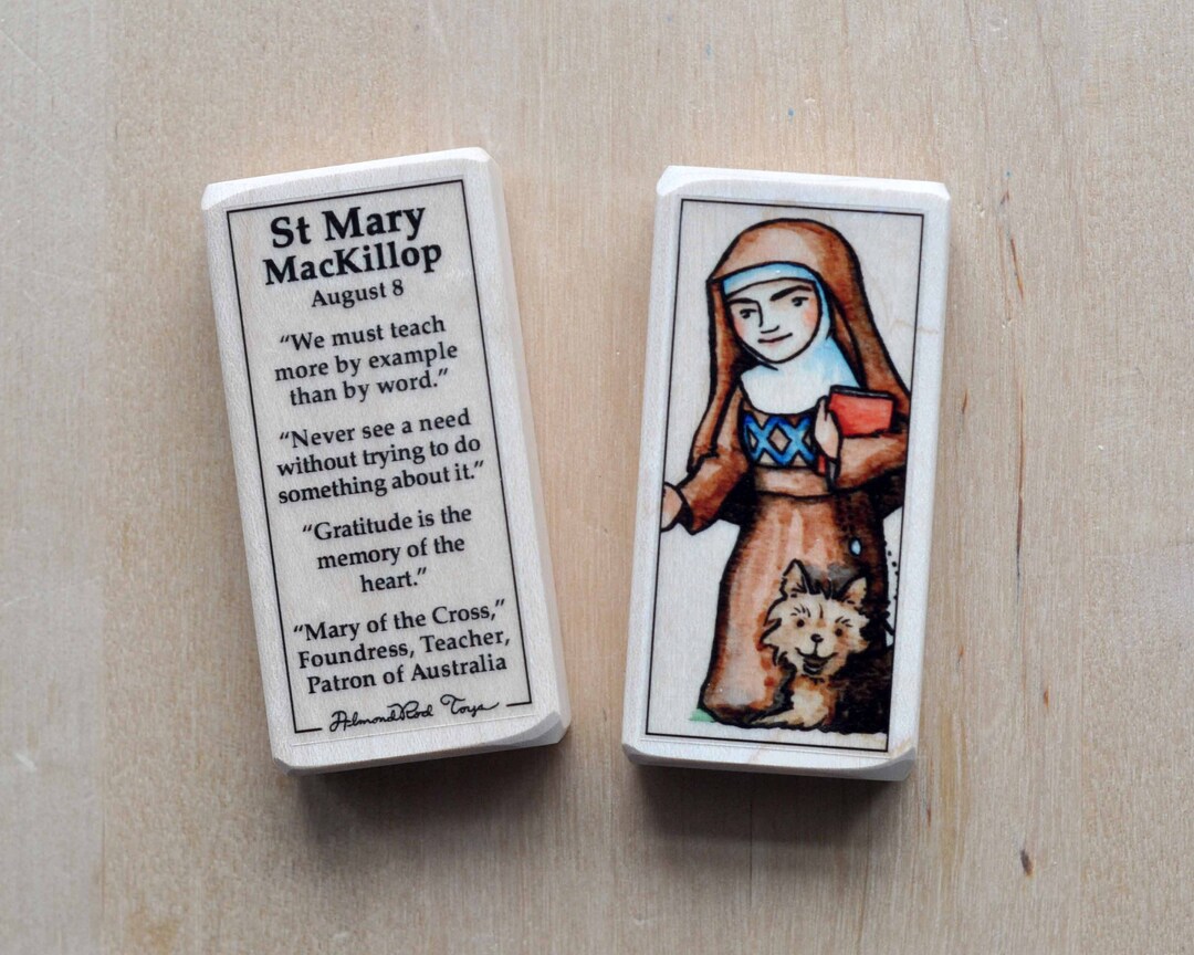 St Mary Mackillop Patron Saint Block With Gift Bag // Foundress ...