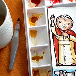 St James the Greater Patron Saint Block With Gift Bag // | Etsy