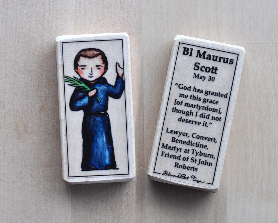 Bl Maurus Scott Patron Saint Block With Gift Bag // Tyburn Martyr ...