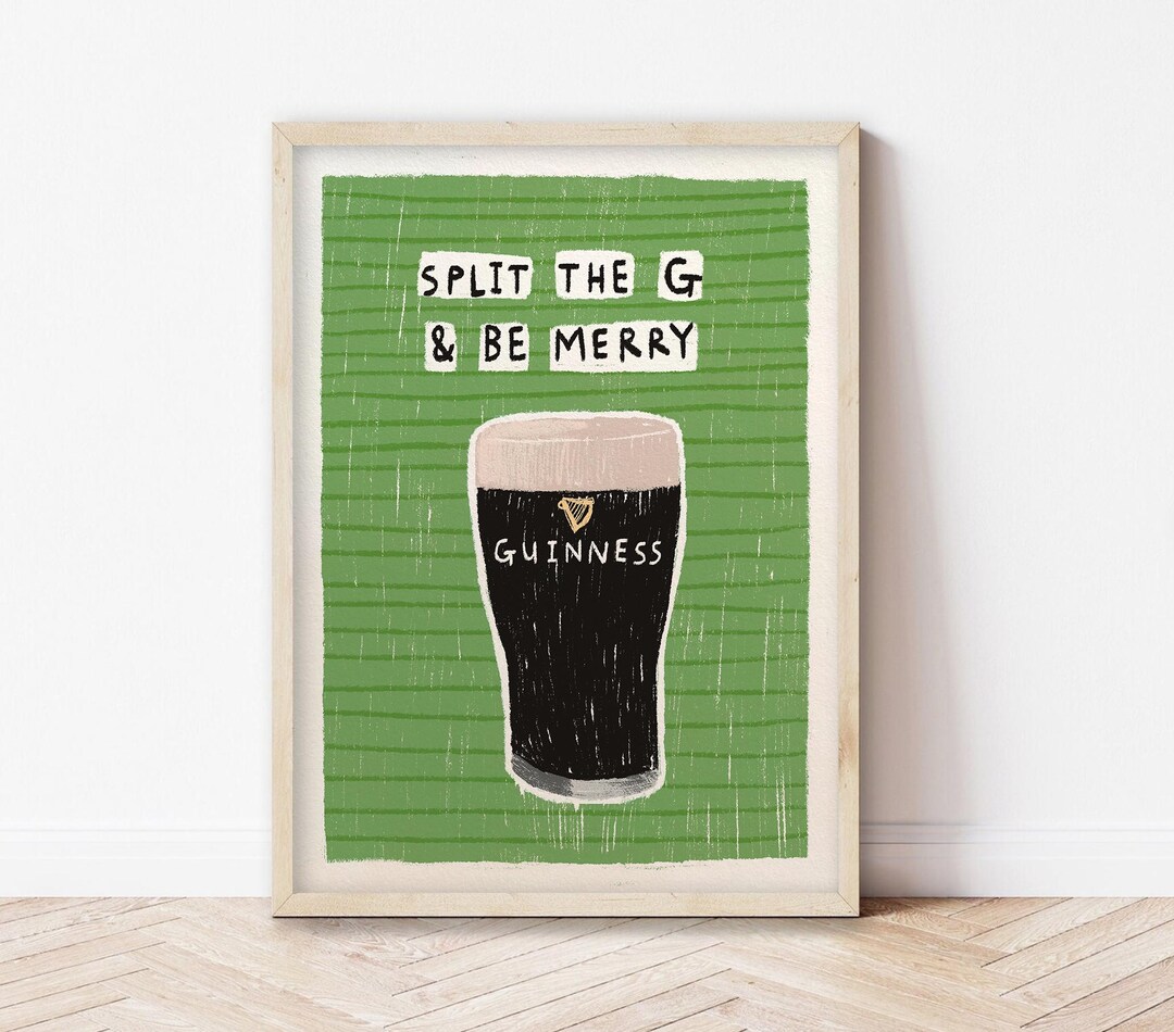 Split the G Guinness A5/A4 Print - Etsy