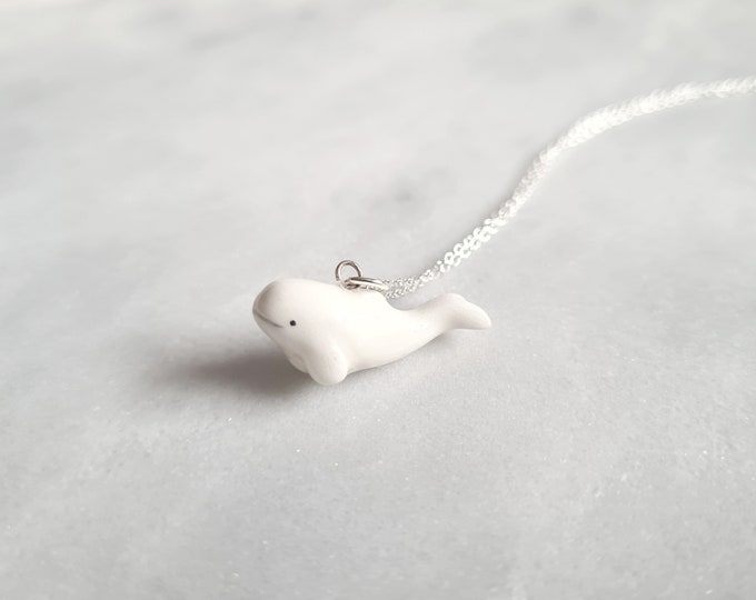 Beluga Whale Necklace, Charm Necklace, Charm Jewelry, Beluga Whale ...