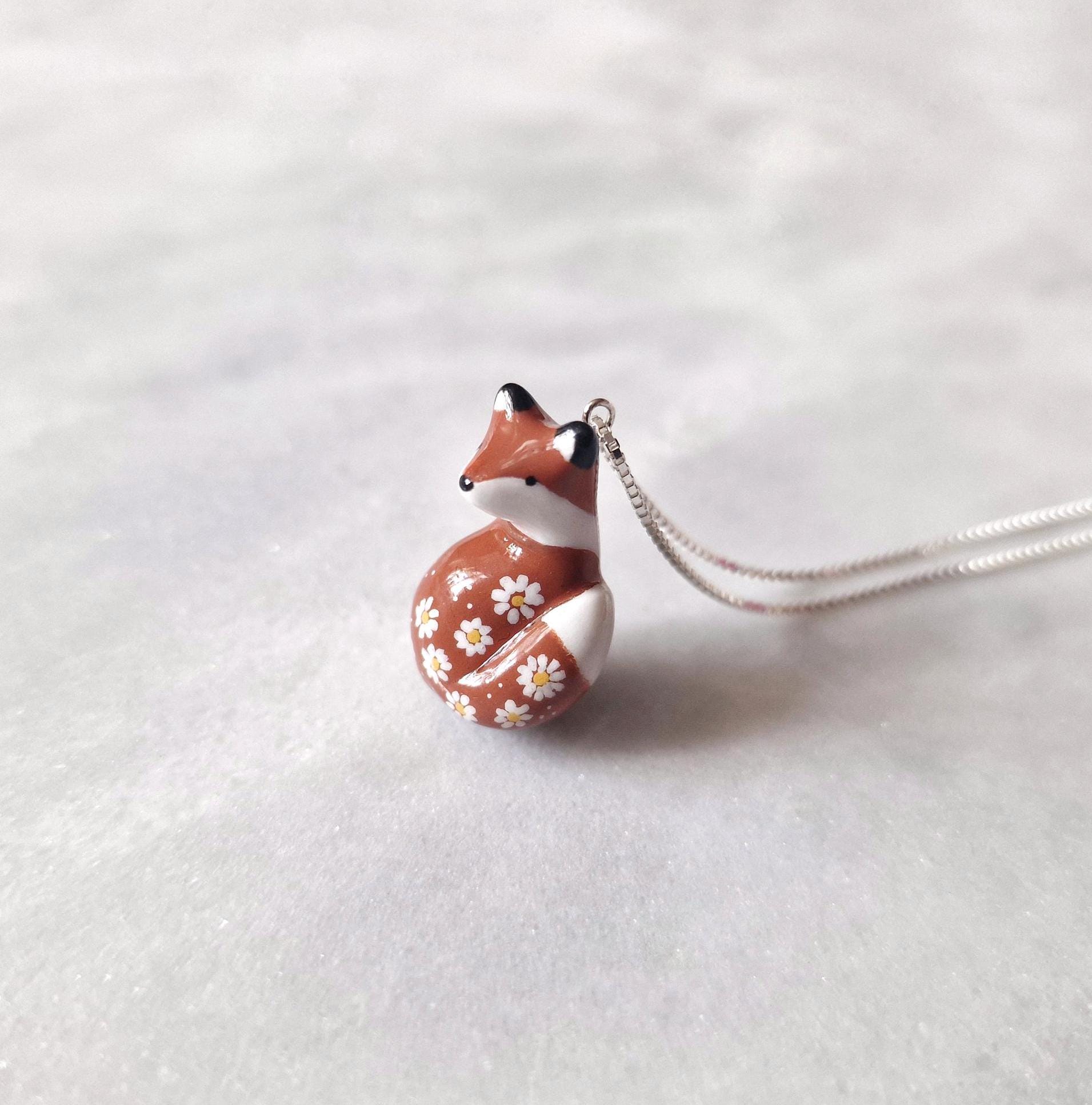 Red Fox Necklace Fox Pendant - Etsy