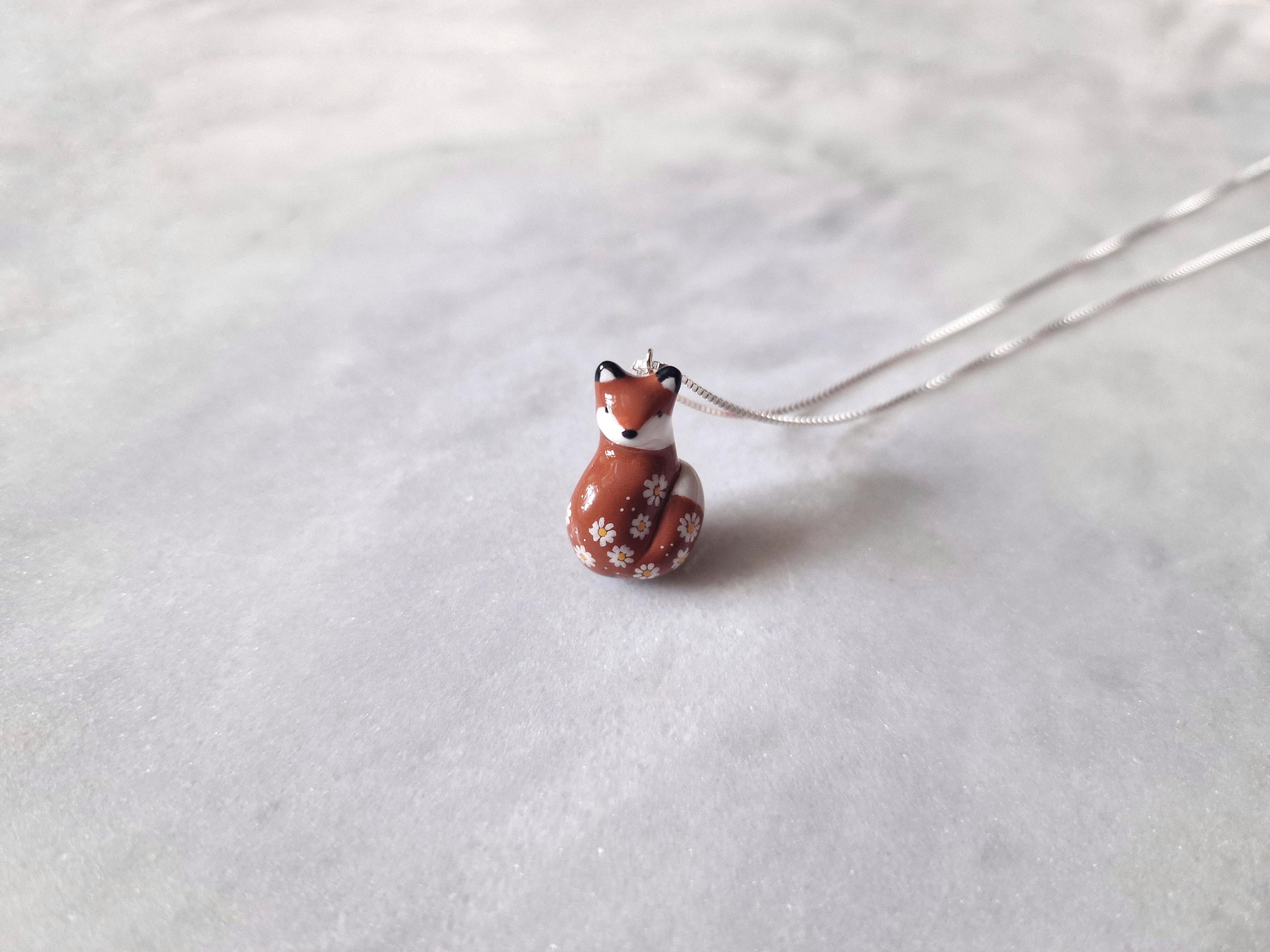 Red Fox Necklace Fox Pendant - Etsy