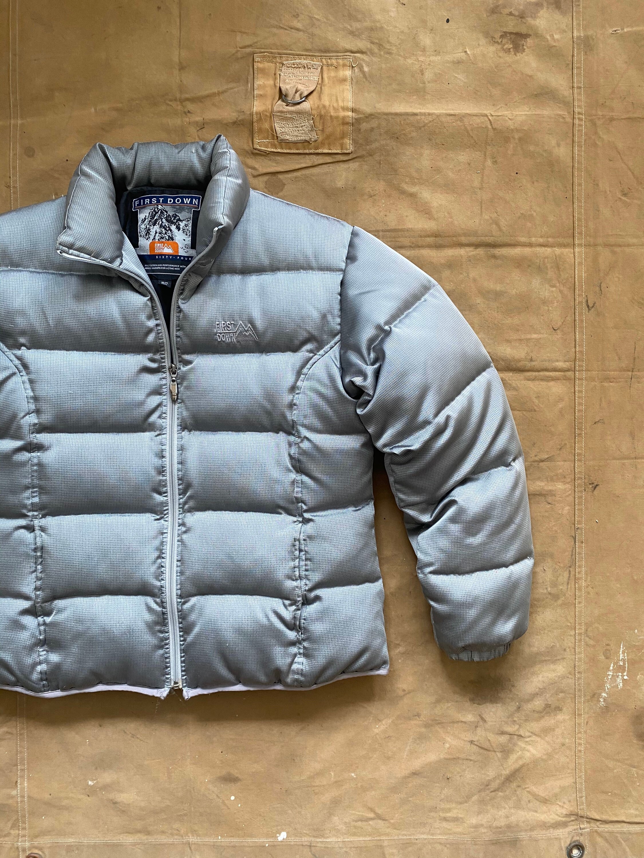 First Down Puffer Jacket Down Feather Metallic