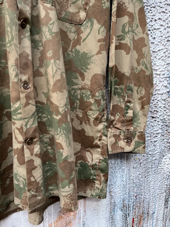 South African '70s Camo Shirt Military - Gem