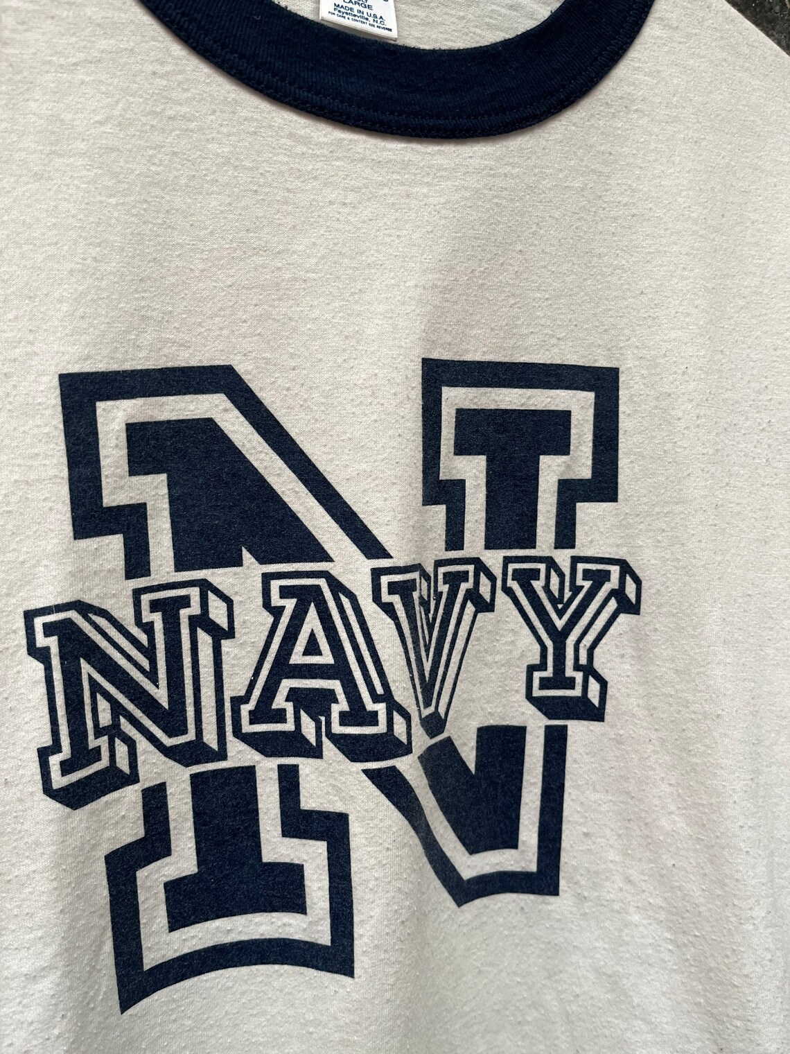 US Navy '80s T-shirt Stencil Naval Academy - Etsy