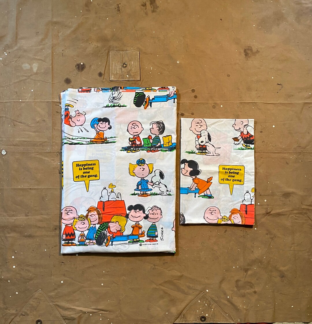 Peanuts Sheet Set Snoopy - Etsy