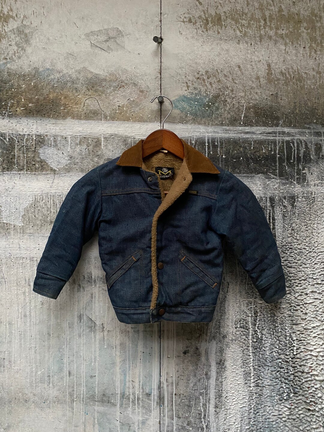 Lined 70s Denim Jacket Maverick Blue Bell - Etsy