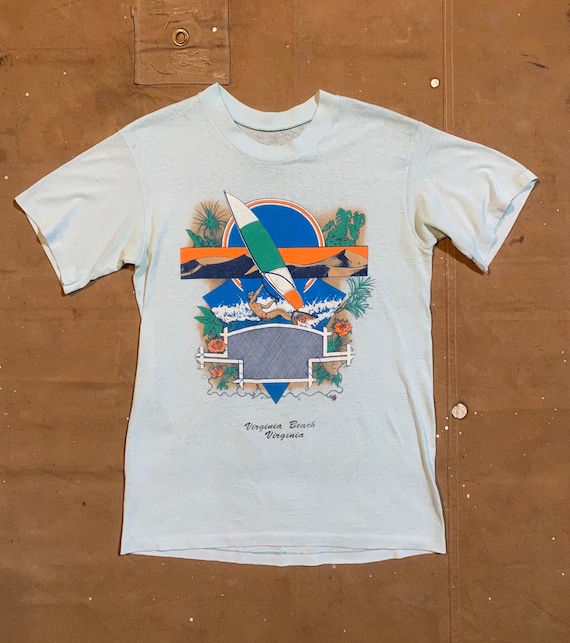 Virginia Beach '80s Surf T-shirt - Gem