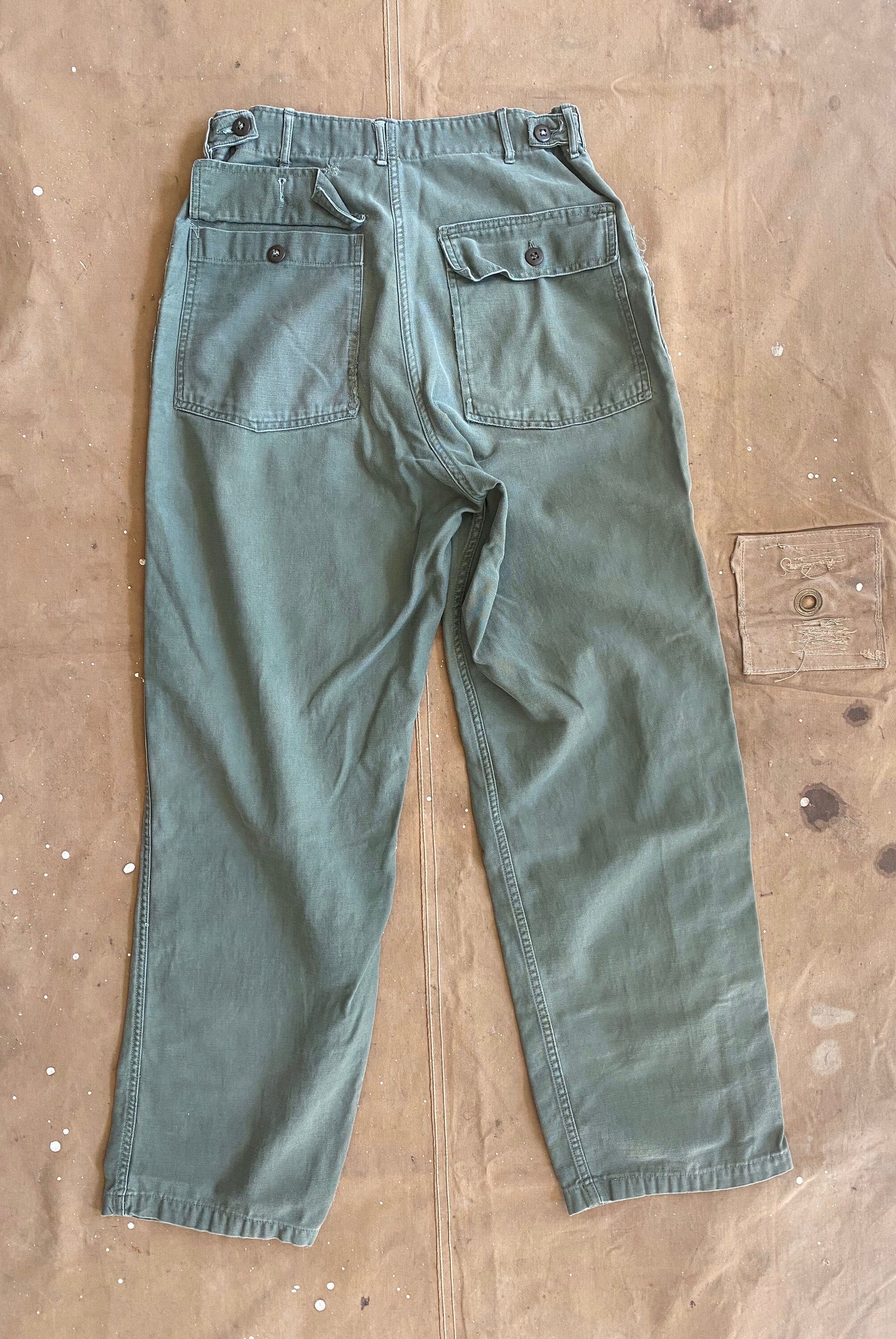 60s US Army Trousers 29 Waist OG 107 Adjustable