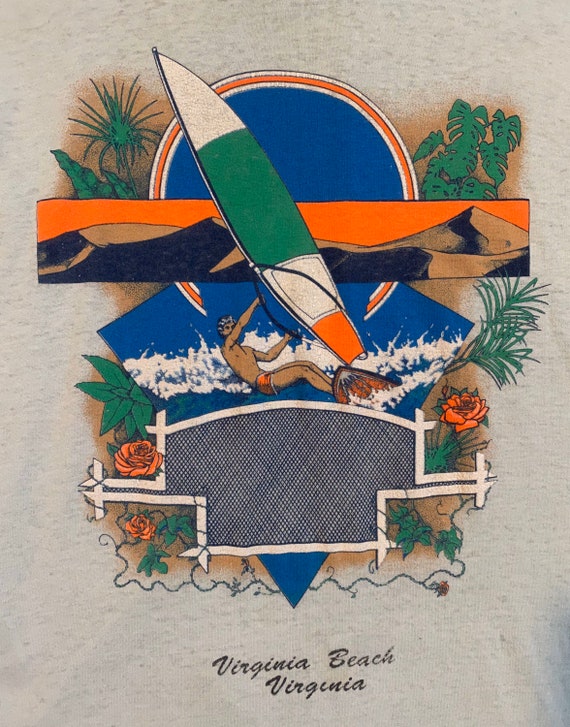 Virginia Beach '80s Surf T-shirt - Gem