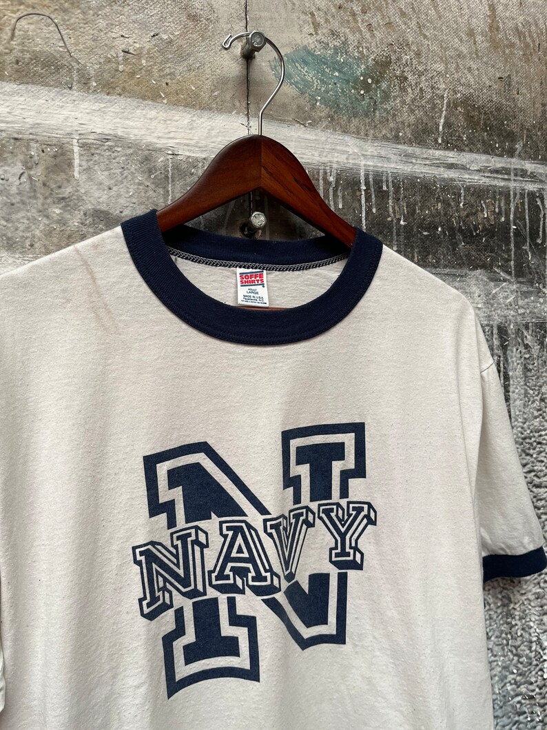 US Navy '80s T-shirt Stencil Naval Academy - Etsy