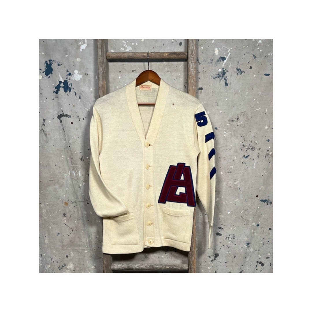 1950s Military School Letterman Cardigan Wool Sweater - Etsy