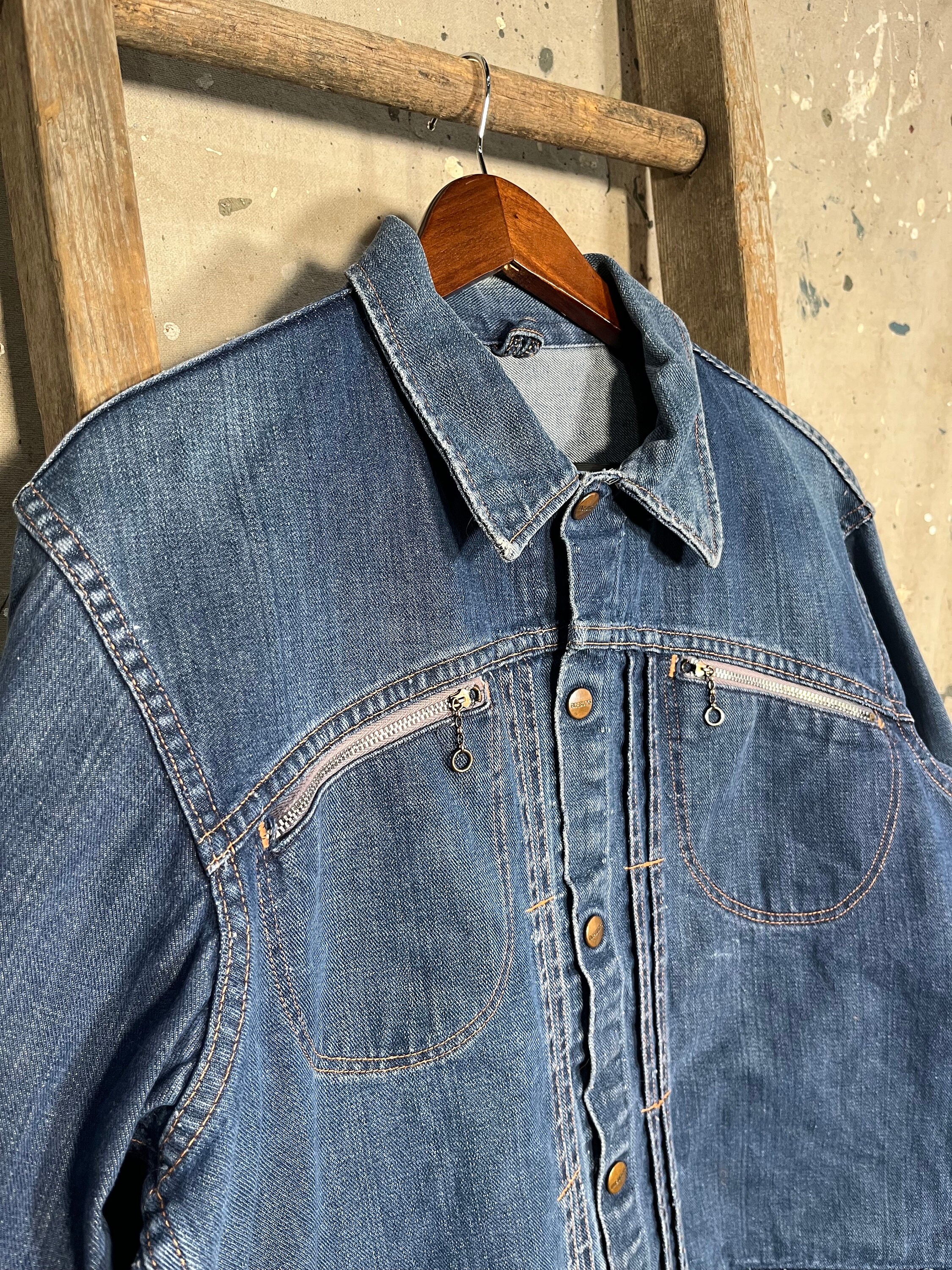 Sears Roebucks 60s Pleated Denim Jacket Sears Roebucks 60s Pleated Denim Jacket