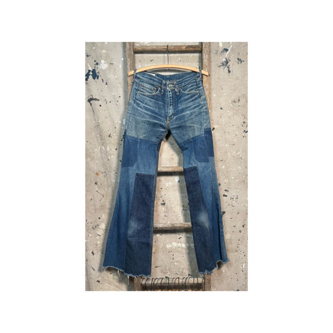 Patchwork 1960s / 70s Bell Bottom Jeans Edwin - Etsy
