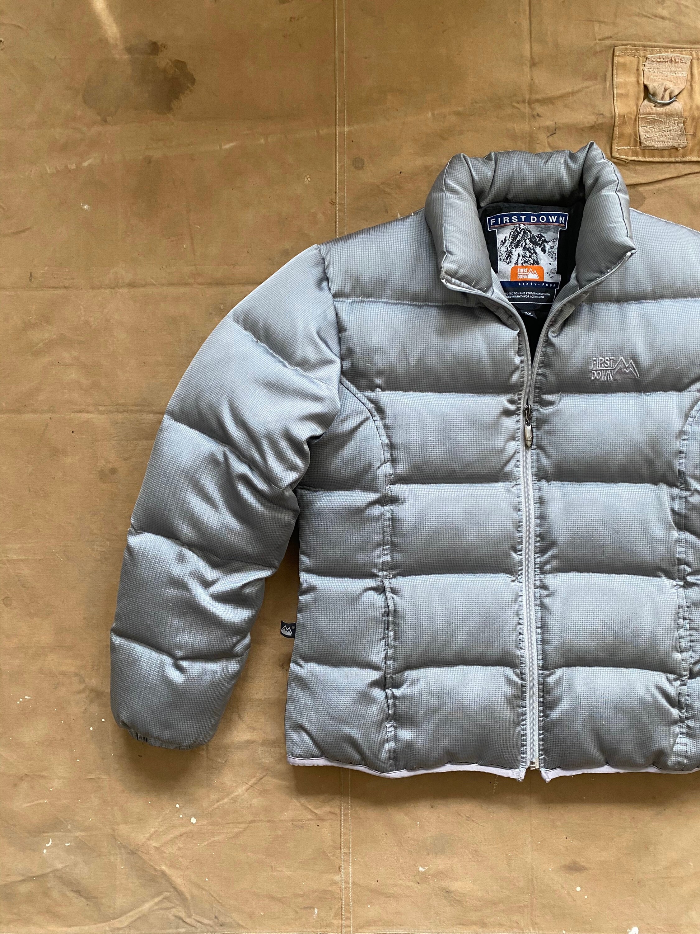First Down Puffer Jacket Down Feather Metallic