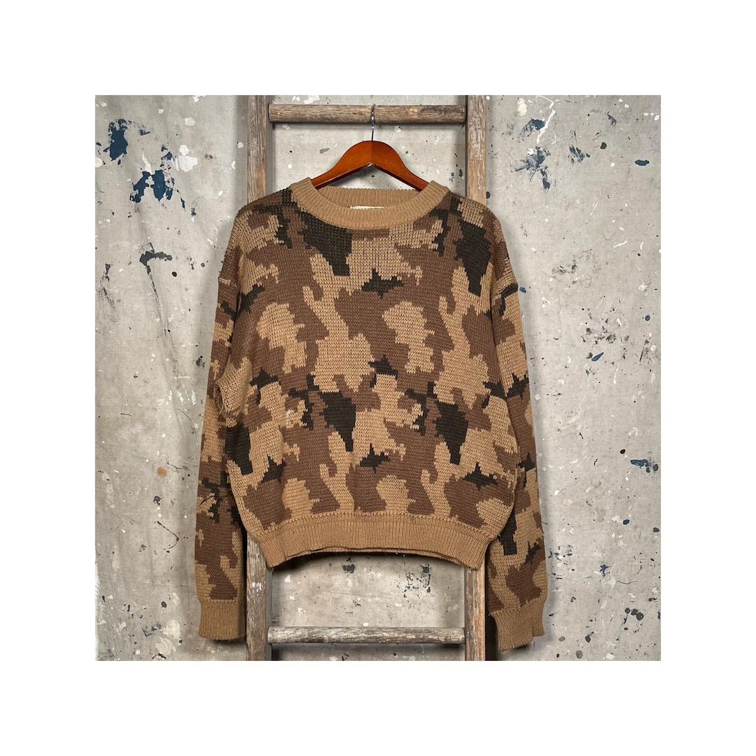 Camouflage '80s Black Sheep Sweater - Etsy