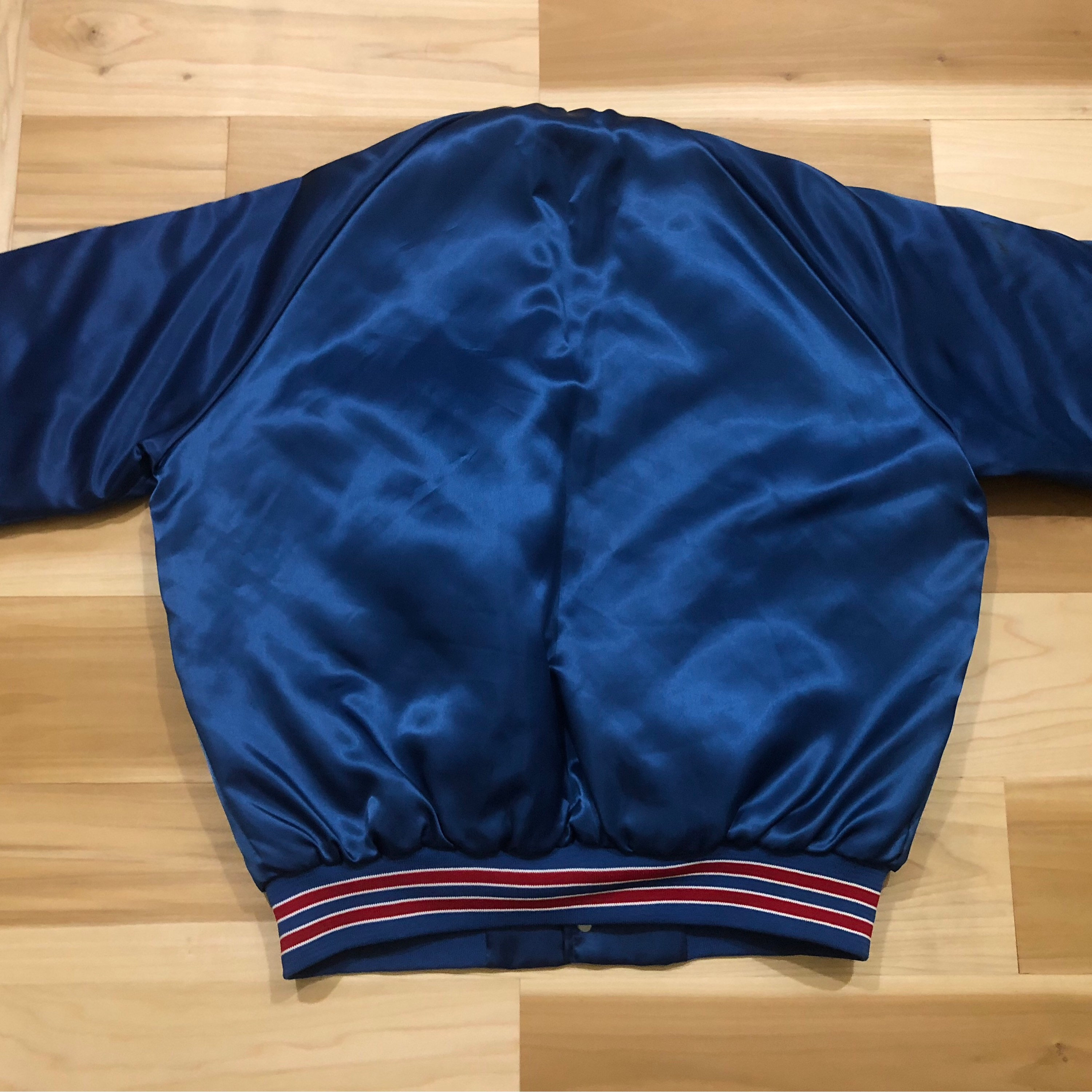 80s Buffalo Bills Chalk Line Satin Jacket