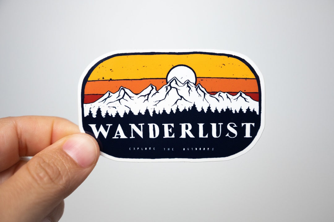 Waterproof Vinyl Sticker, Wanderlust Patch | Water Bottle Sticker, Computer, Phone, Laptop ...