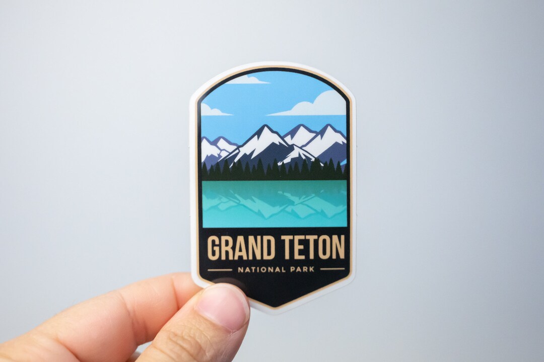 Grand Teton National Park Sticker | Vinyl Sticker, Water Bottle Sticker ...