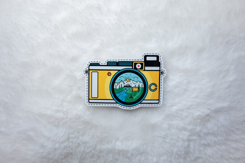 Camera Sticker | Waterproof Vinyl Decal for Water Bottles and Computers ...