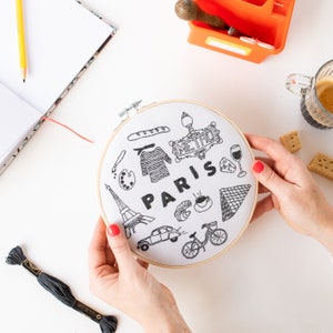 Paris X Maptote Embroidery Hoop Kit - Etsy
